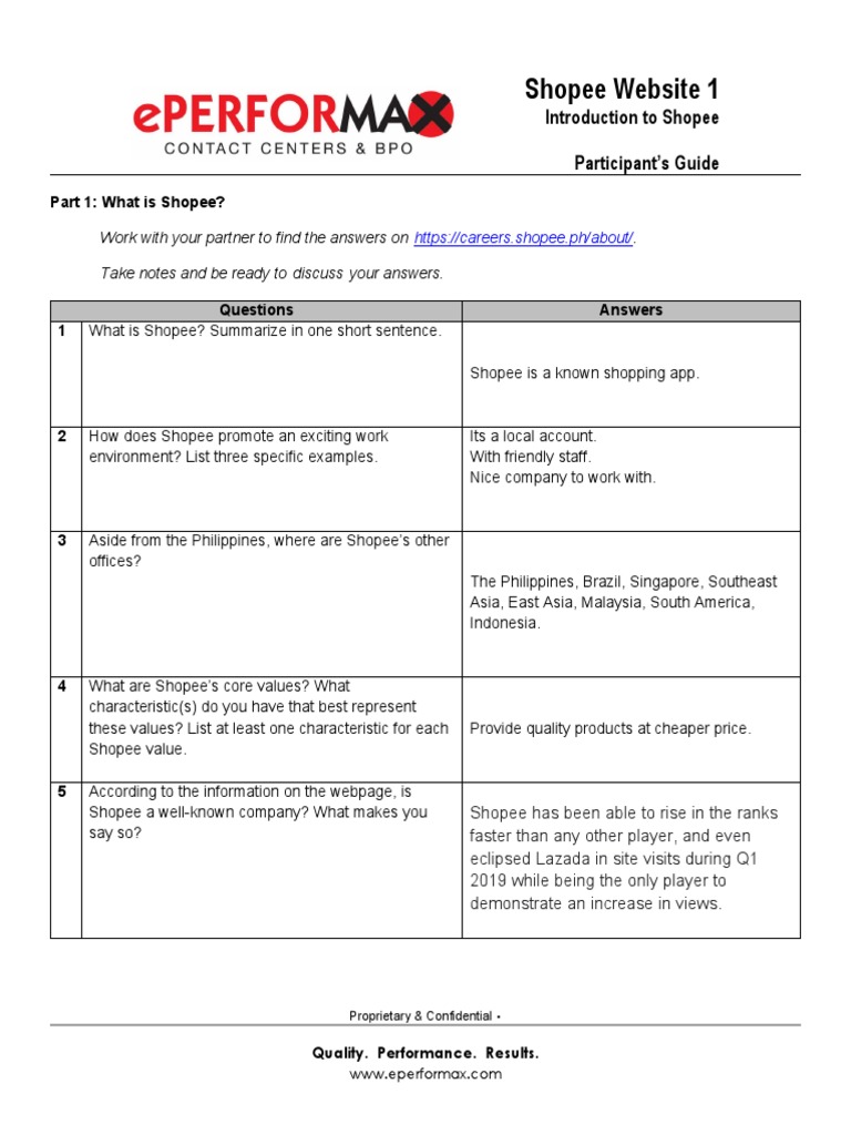 Shopee Website 1 PG Introduction To Shopee JLM 200619 | PDF | Payments ...