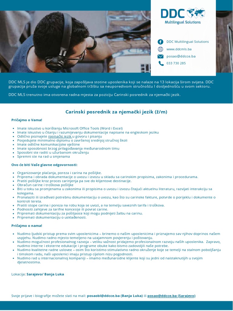 Carinski Posrednik Za Njemački Jezik | PDF