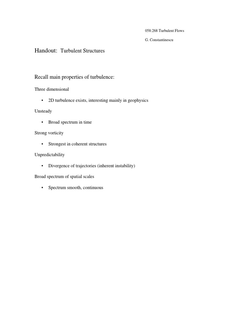 Coherent Structures-2 | PDF | Vortices | Turbulence