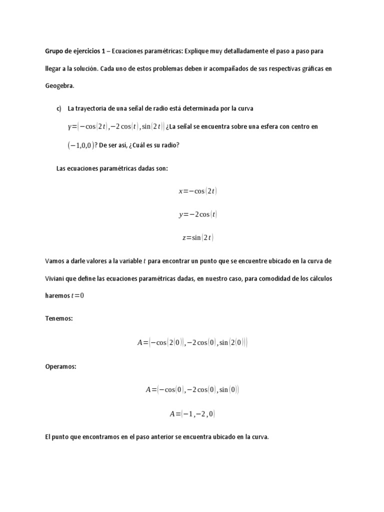 Ejercicios C - Calculo Multivariado | PDF | Rotación | Esfera