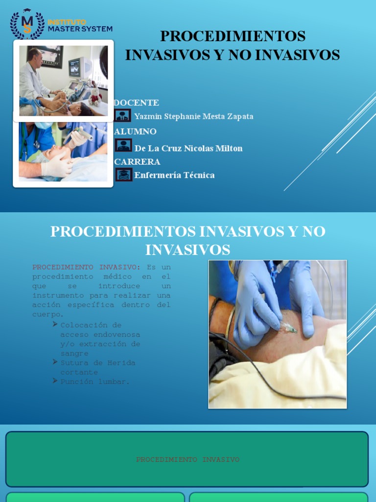 Procedimientos Invasivos y No Invasivos | PDF | Diagnostico medico | Cáncer