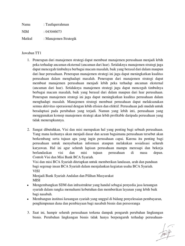 TT1 043046073 Taufiqurrahman Ekma4414 | PDF