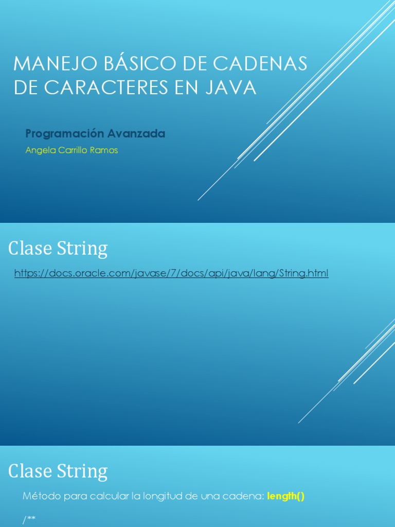 CadenasCaracteres String Java | PDF | Cadena (informática) | Datos de computadora