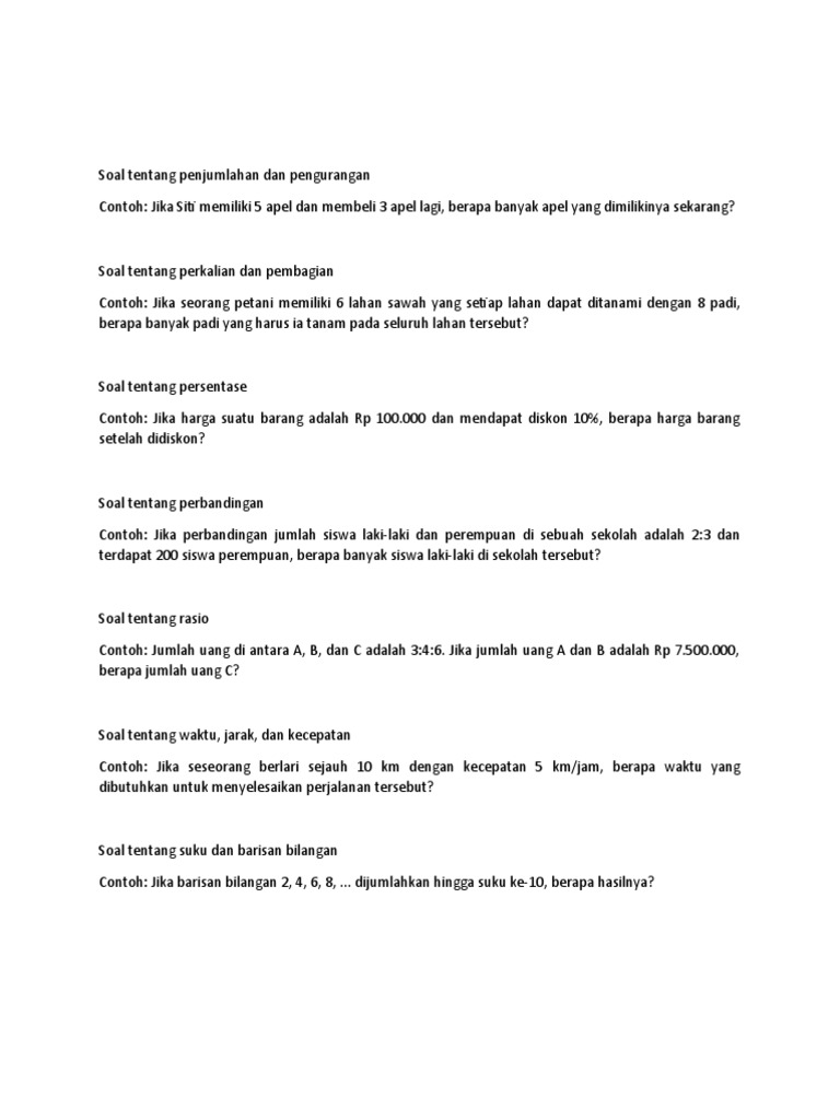 Tes Numerik Dasar | PDF