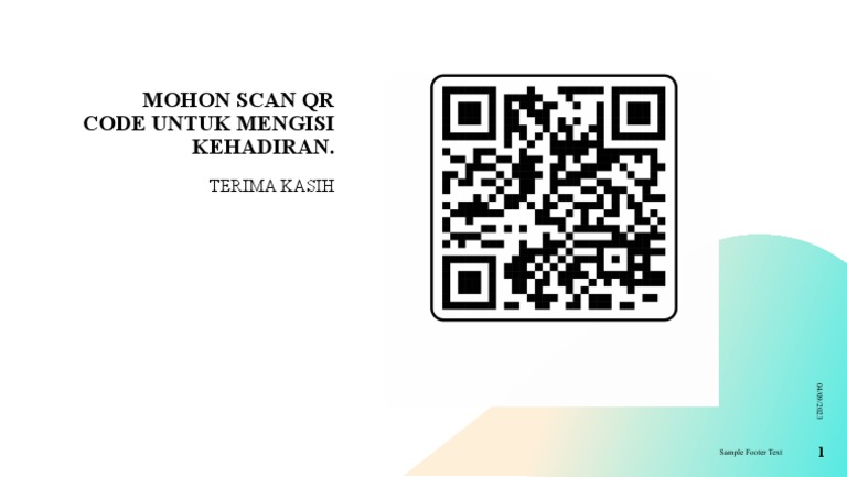 Mohon Scan QR Code Untuk Mengisi Kehadiran | PDF