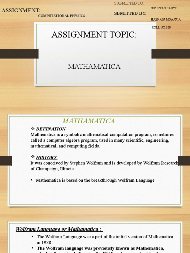 Assignment On Mathematica | PDF | Function (Mathematics) | Computing