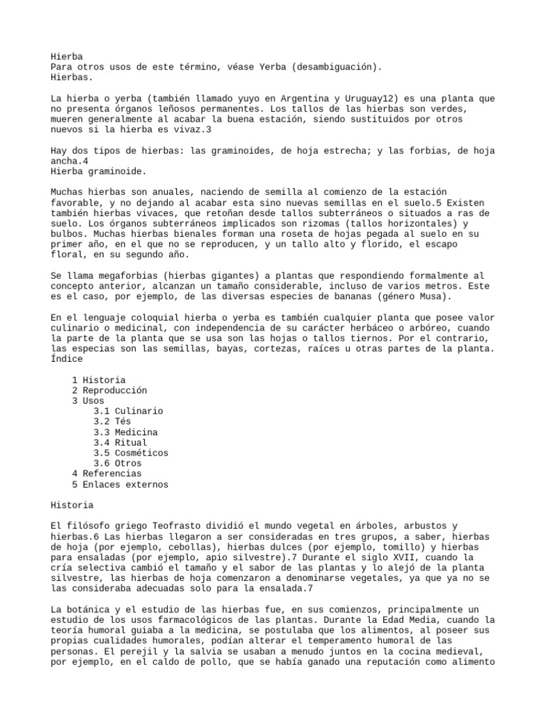 Pasto o Hierba de Planta | PDF | Hierbas y especias