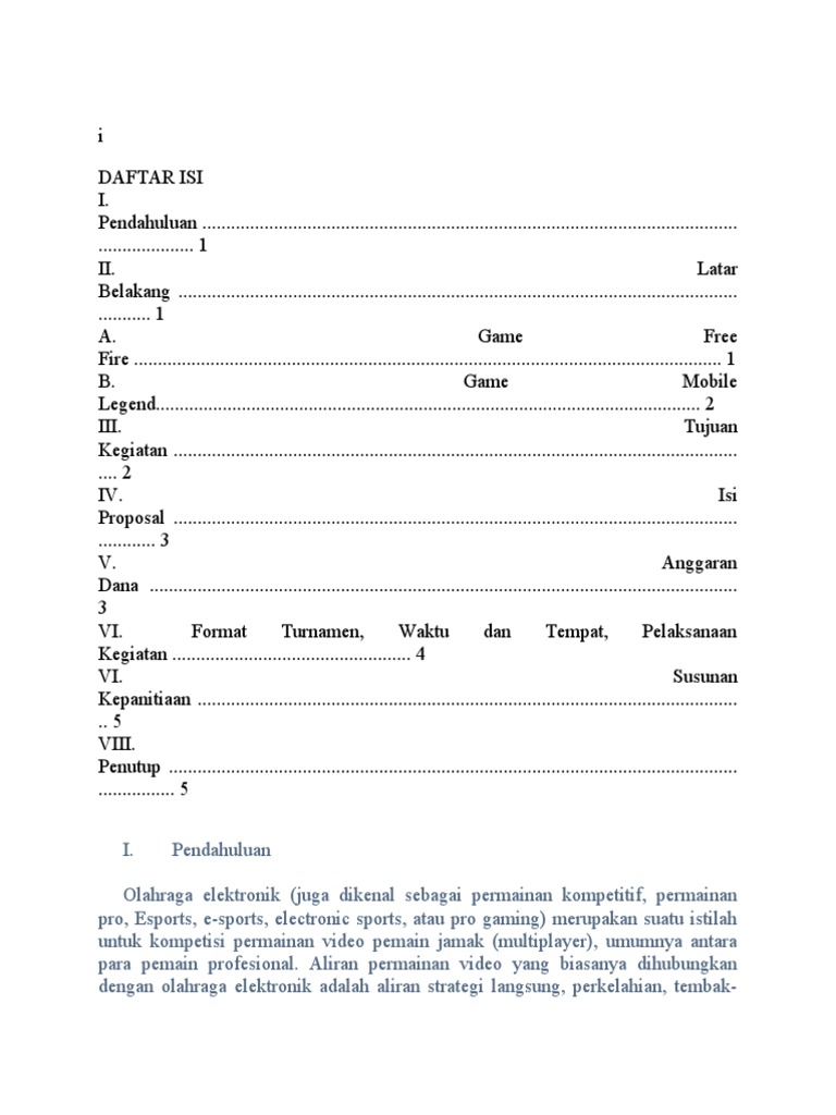 Turnamen Mobile Legend | PDF