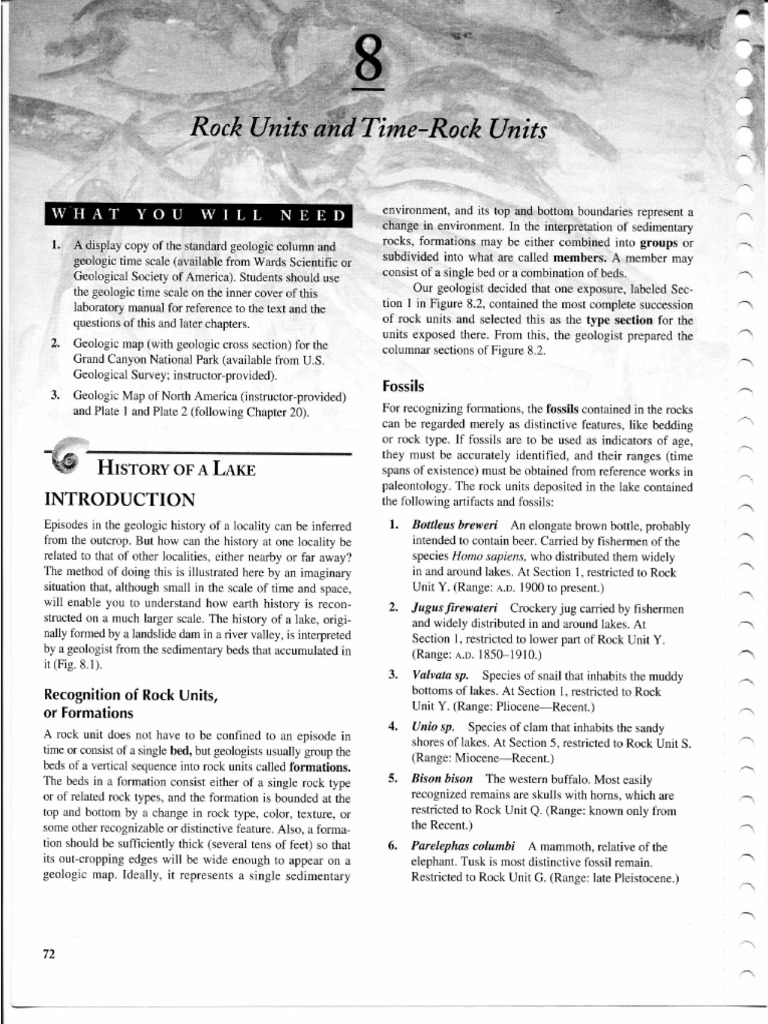 Chapter 8 - Rock Units and Time-Rock Units | PDF