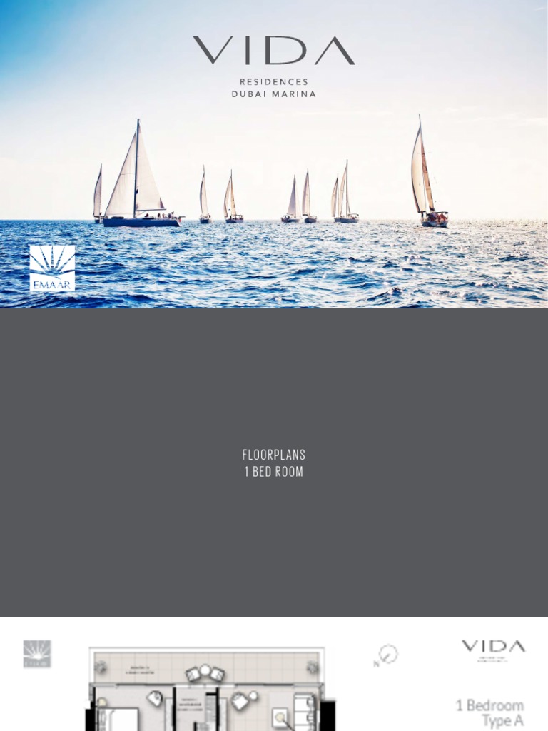 Vida Residences Dubai Marina FloorPlan | PDF | Bedroom | Bathroom