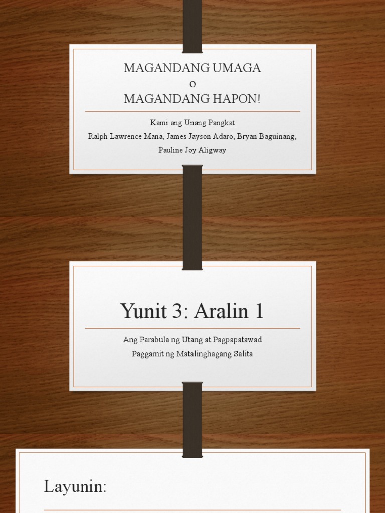 Magandang Umaga | PDF