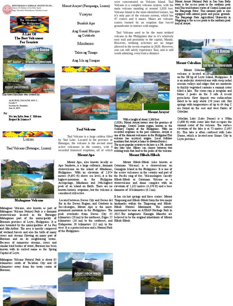 BROCHURE in Science Better | PDF | Volcano | Geological Processes