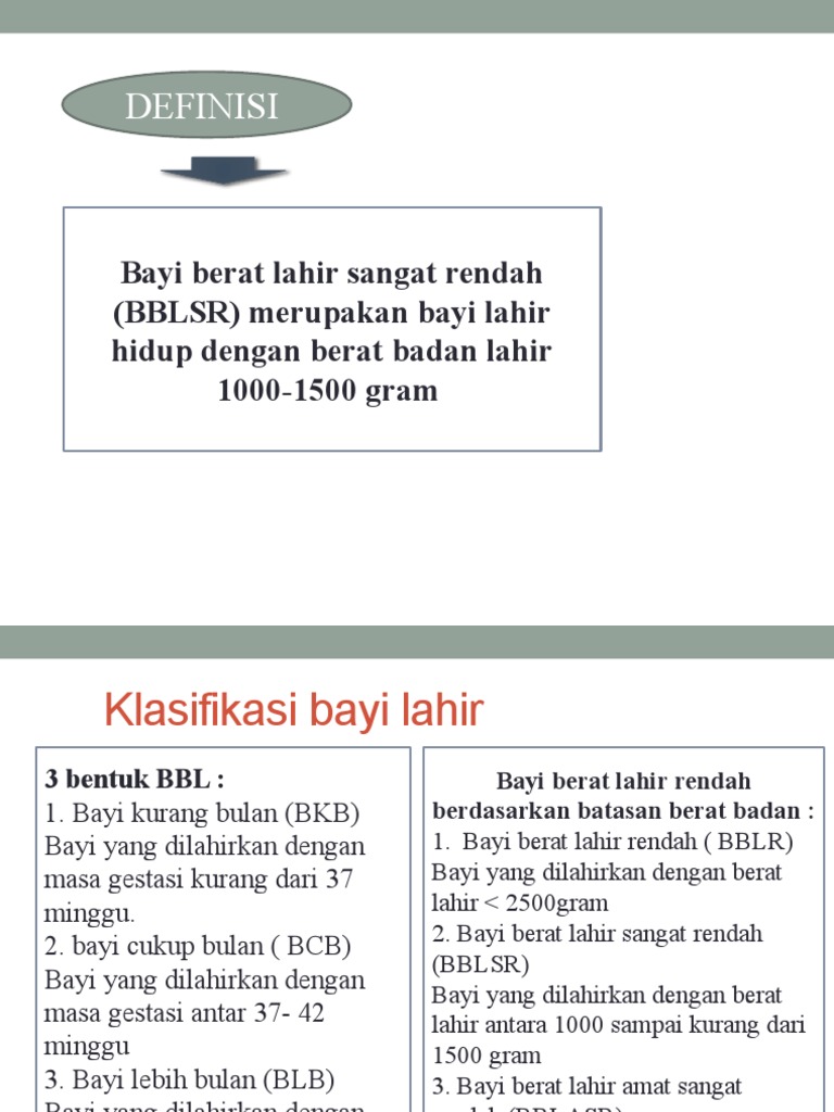BBLSR Berat Badan Lahir Sangat Rendah | PDF