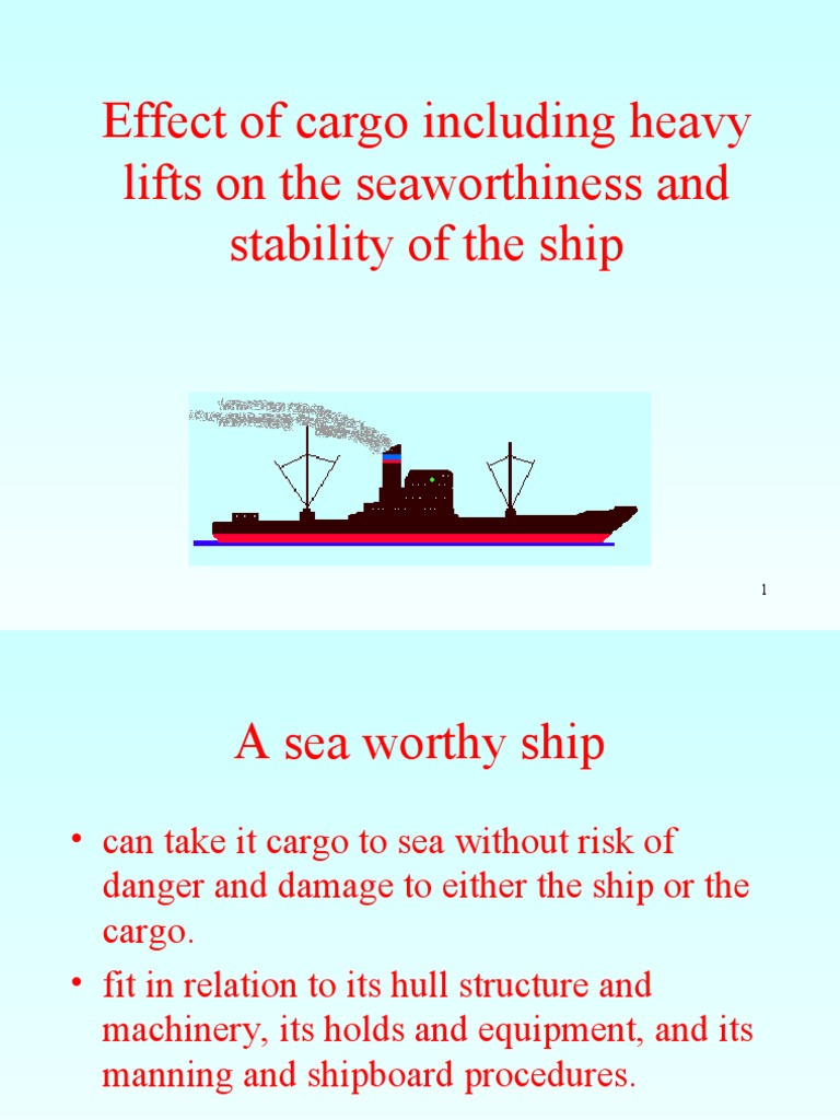 Cargo Impact on Ship Stability | PDF | Industries | Applied And ...