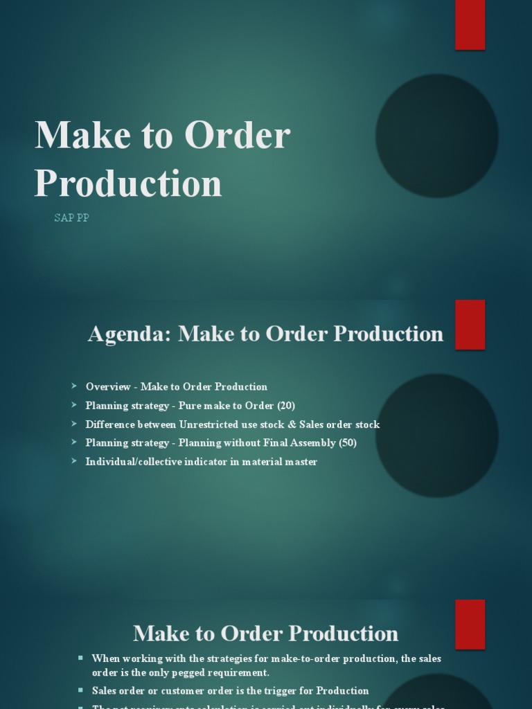 3.+MTO Scenario | PDF | Business | Business Economics