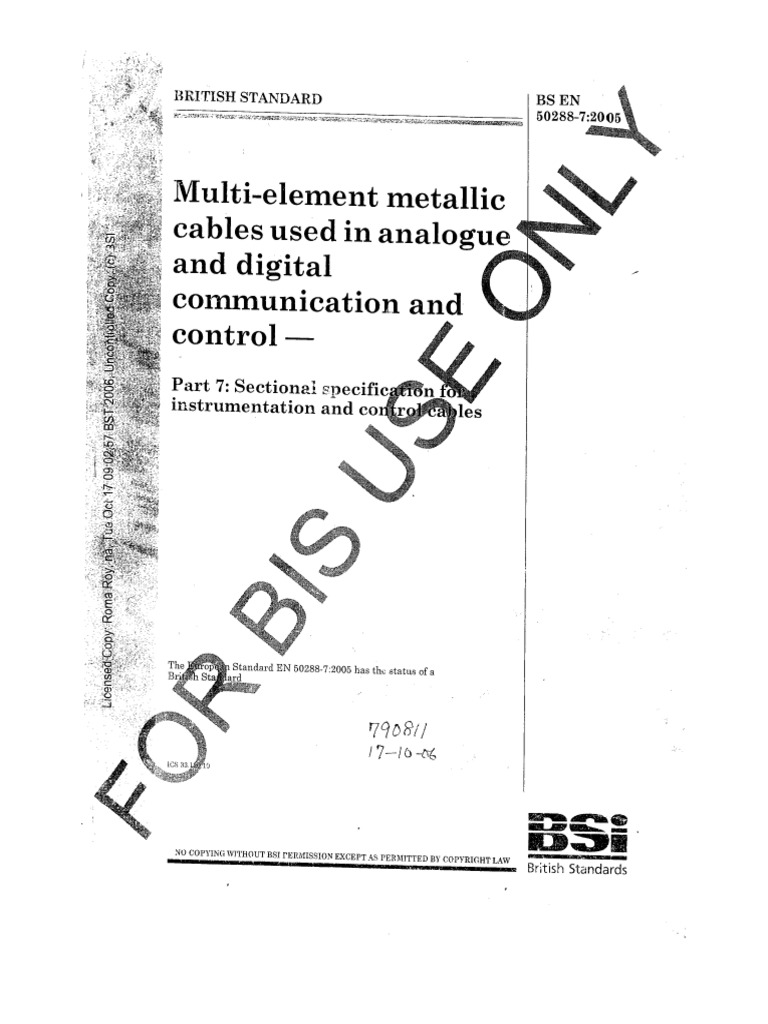 BS EN 50288-7 2005 (1) Braiding | PDF