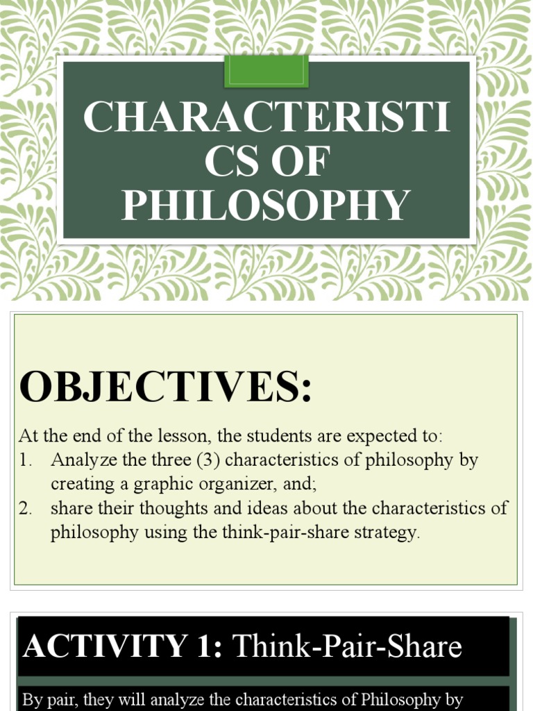 4 - Characteristics of Philosophy | PDF