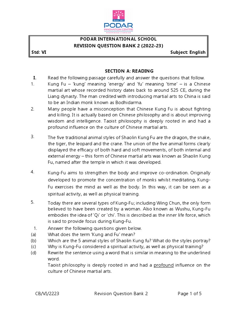 QP CB VI Eng RQB2 | PDF | Chinese Martial Arts | East Asian Martial Arts