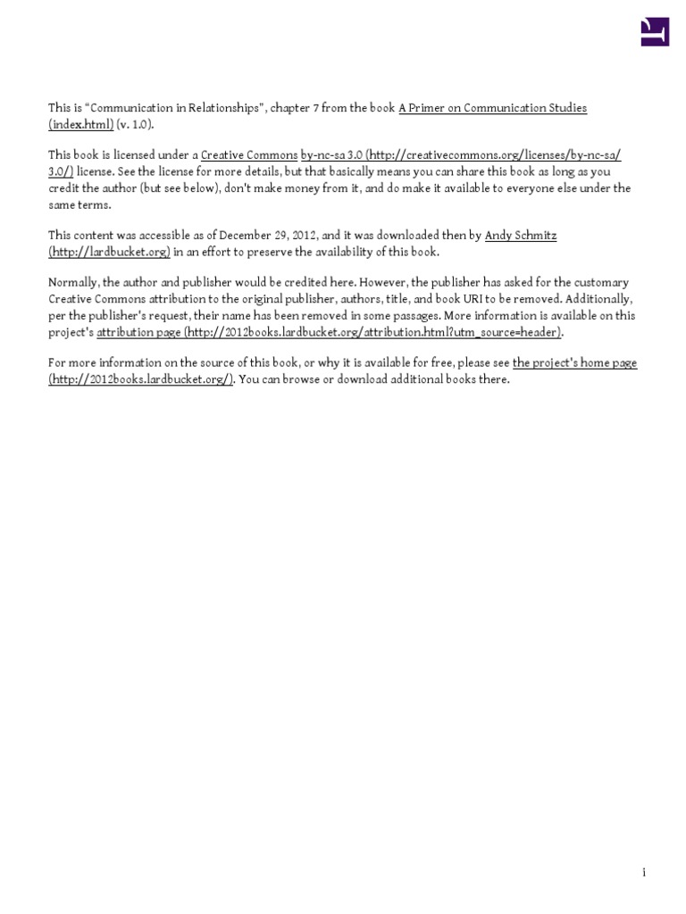 A Primer On Communication Studies - Chapter 7 Communication in ...