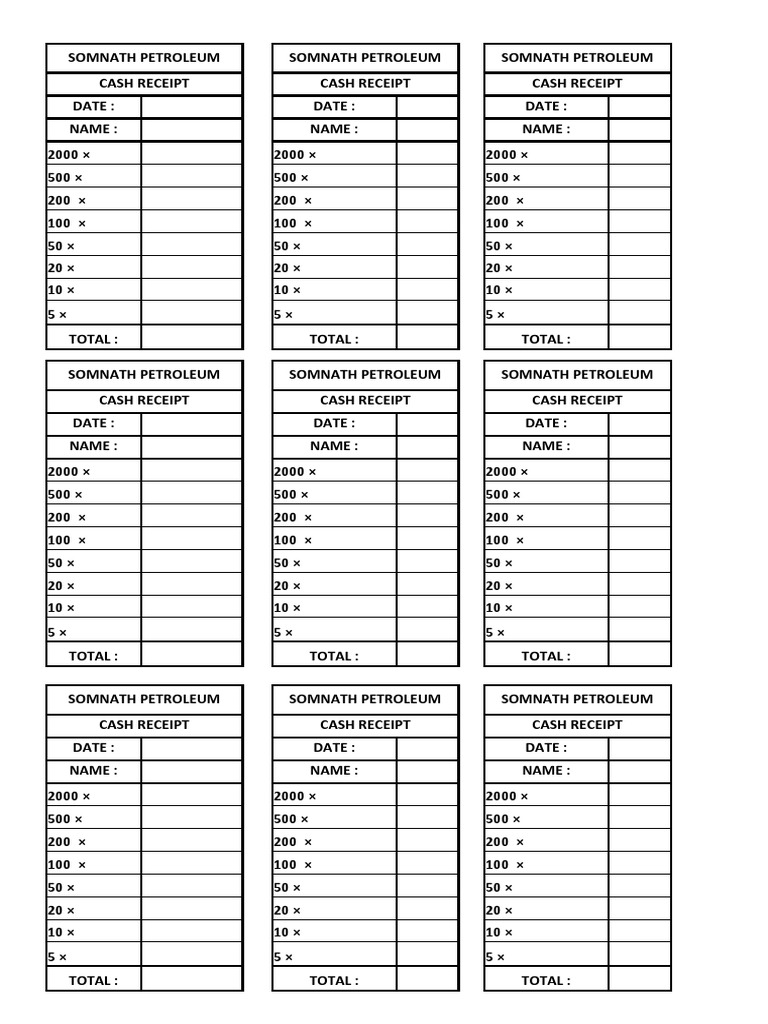 Cash Receipt | PDF