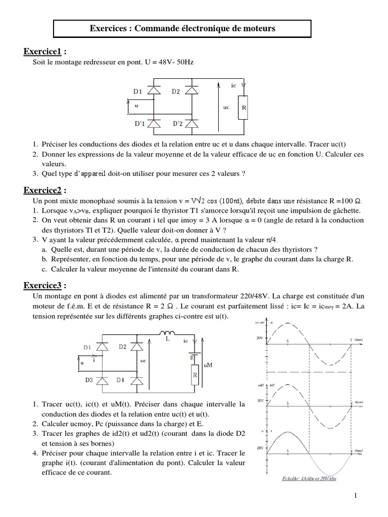 TD Commande Électronique Des Moteurs | PDF | Redresseur | Onduleur