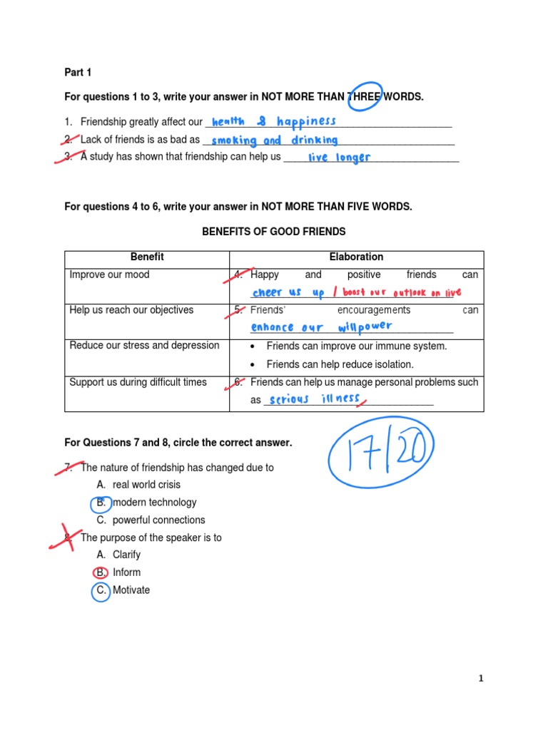 Listening Questions - MUET | PDF