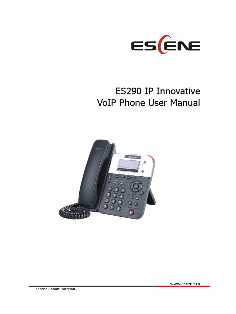 Es290 Ip Innovative Voip Phone User Manual: Escene Communication | PDF ...