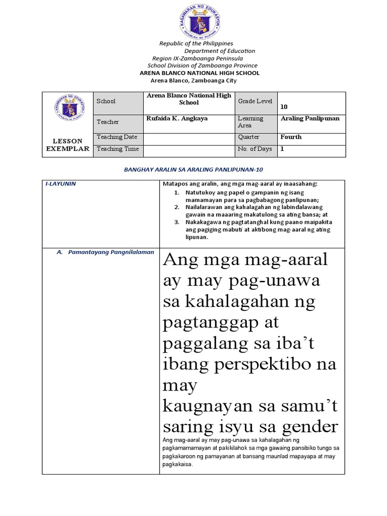 Lesson Plan Cot2 - 2022 | PDF