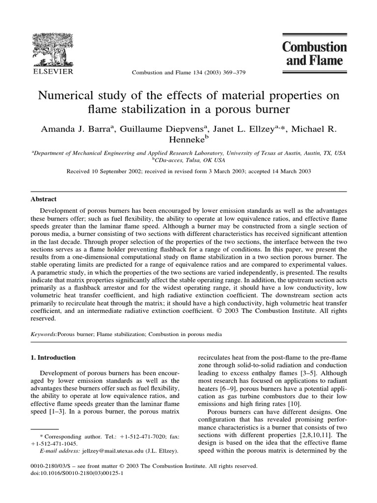 2003 - Barra Et Al. Numerical Study of The Effects of Material Propert ...