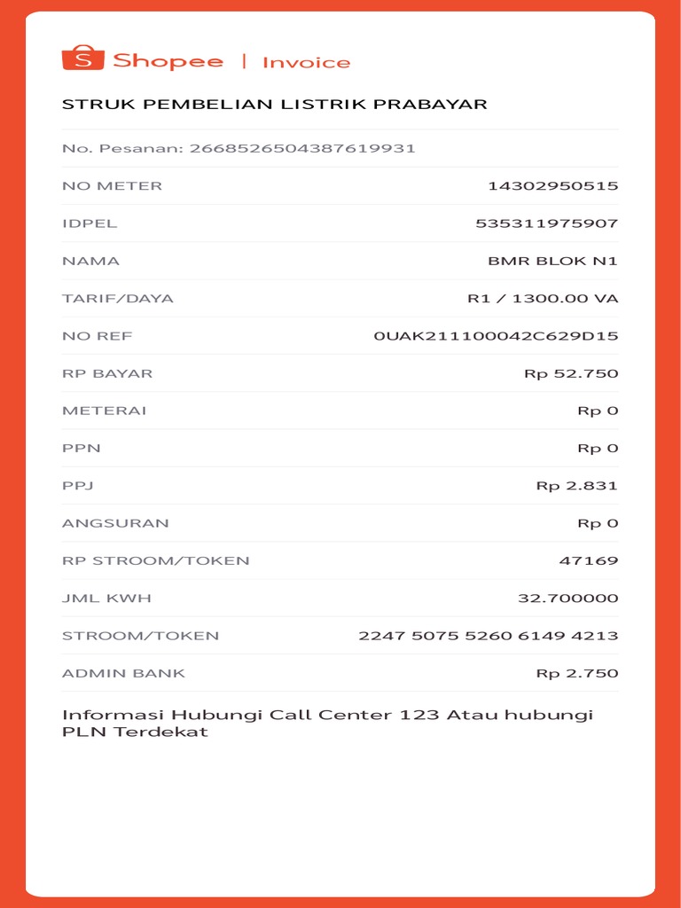 E-Receipt - Tanda Terima Shopee | PDF