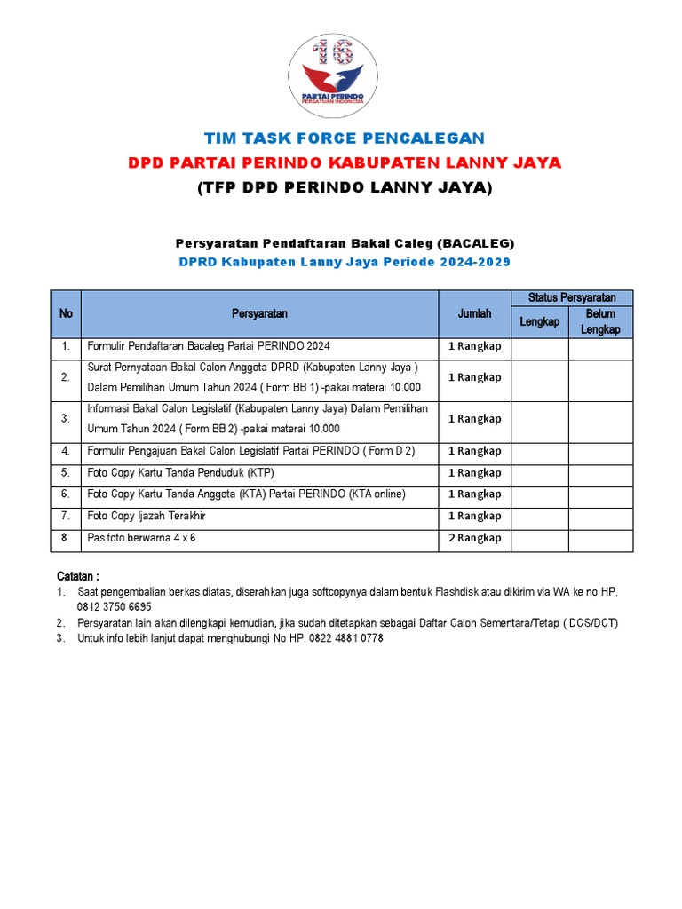 Tim Task Force Pencalegan | PDF