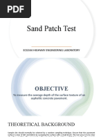 Sand Patch Test | PDF | Sand | Road Surface