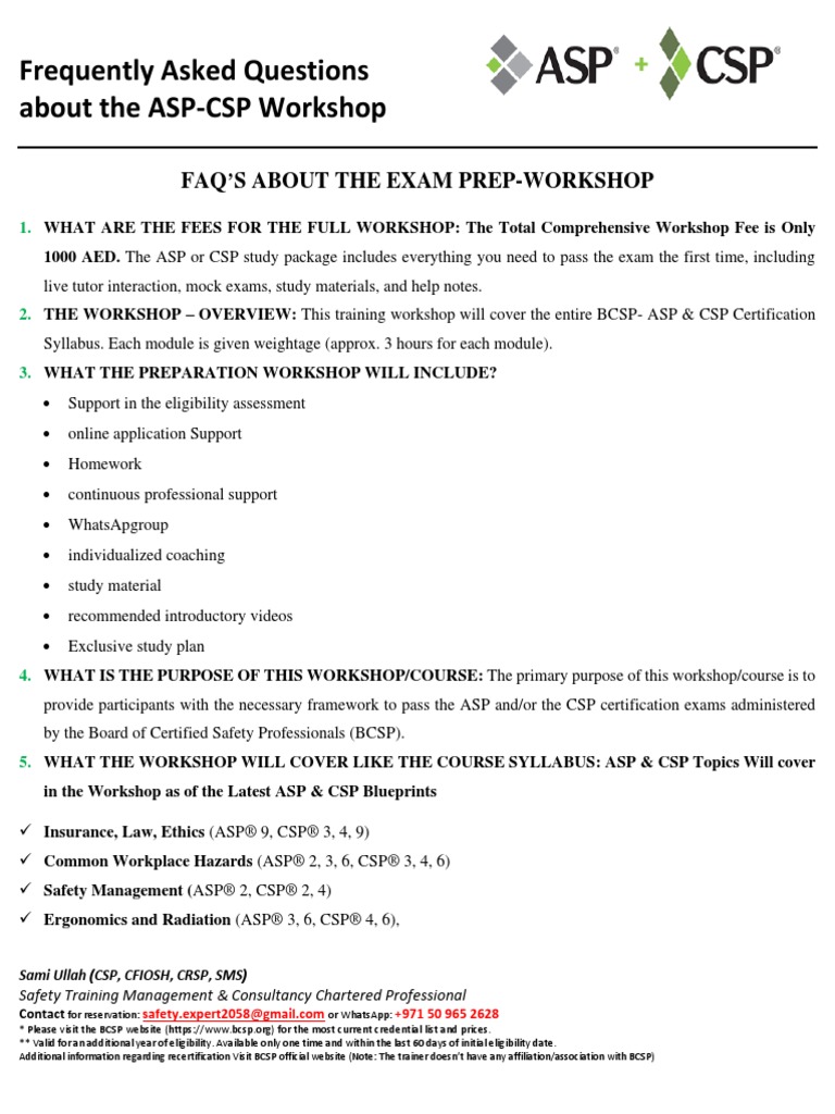 Frequently Asked Questions & Answers ASP-CSP - 10-03-2023 | PDF ...