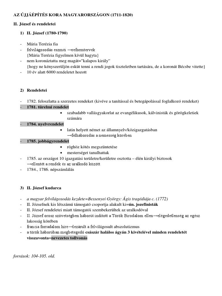 11 - II Jozsef Es Rendeletei | PDF