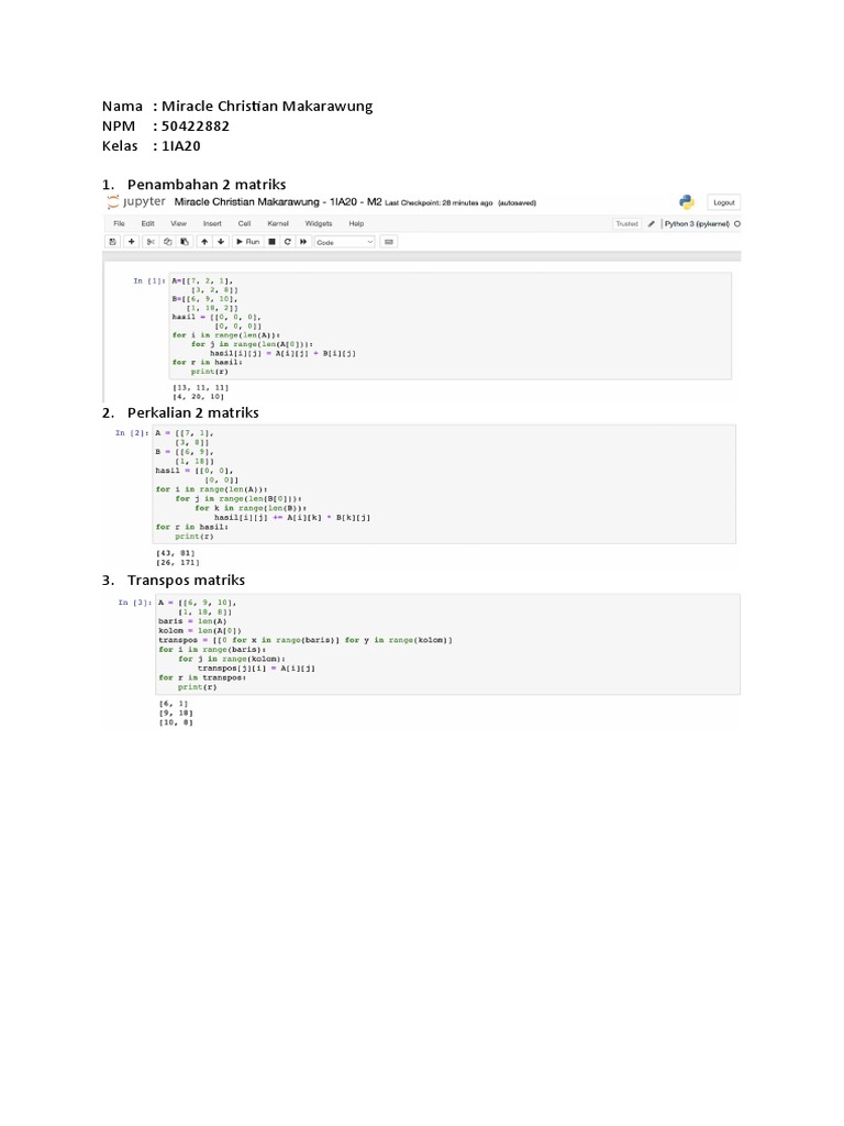 Praktikum Teknologi Dan Kecerdasan Artifisial - Miracle Christian ...