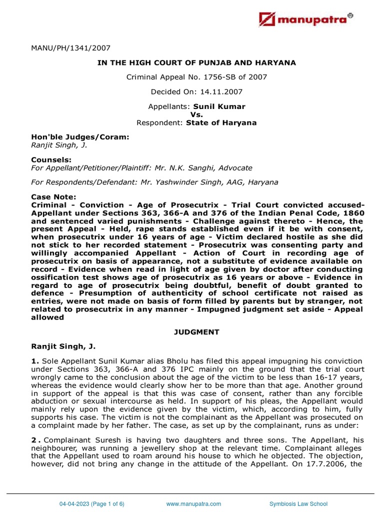 Appeal in Rape Conviction Case | PDF | Prosecutor | Fine (Penalty)