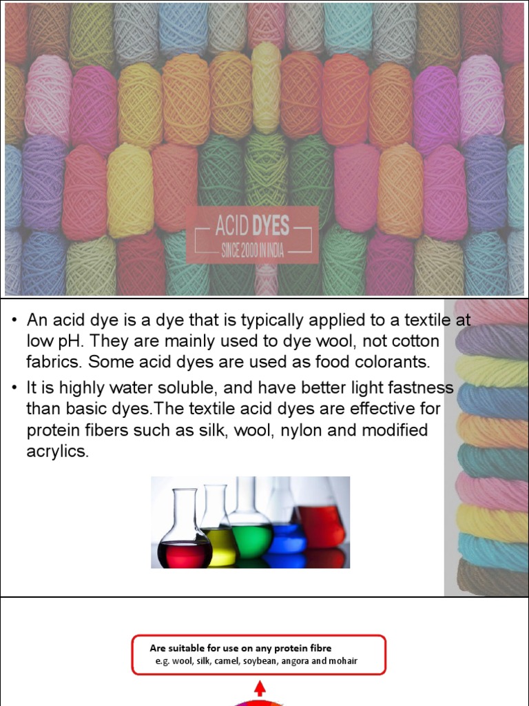 Acid Dye | Download Free PDF | Dye | Dyeing