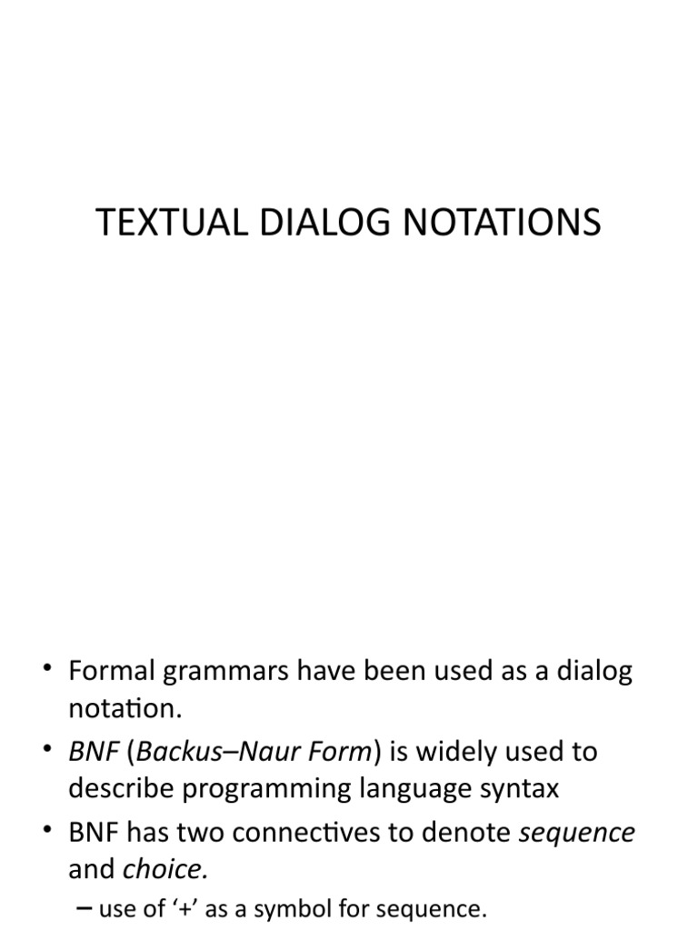 Textual Dialog Notations | PDF | Sequence | Linguistics
