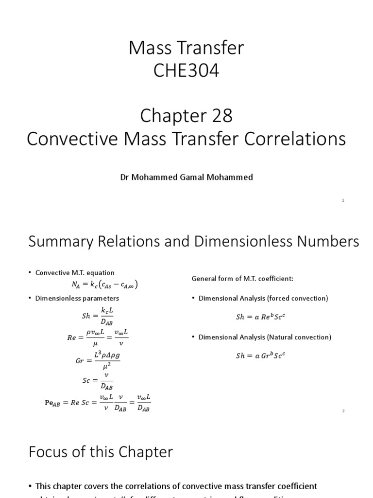 Mass Transfer Slides - CHE304 - Chapter 28 | PDF | Fluidization | Liquids