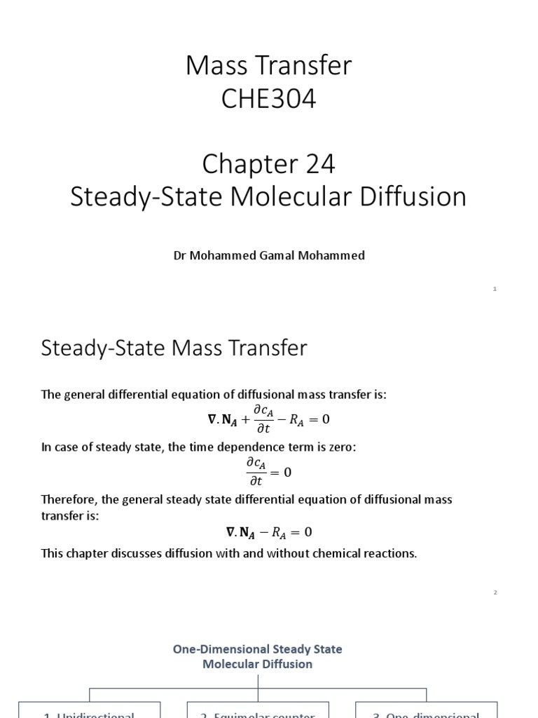 Mass Transfer Slides - CHE304 - Chapter 24 | PDF | Silicon Dioxide ...