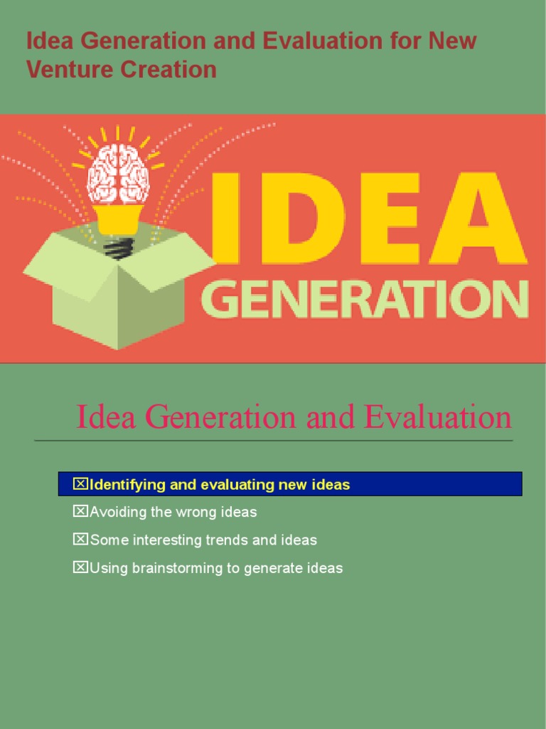 UNIT II - New Ideas | PDF | Feasibility Study | Brainstorming