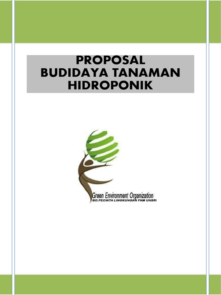 Proposal Budidaya Tanaman Hidroponik | PDF