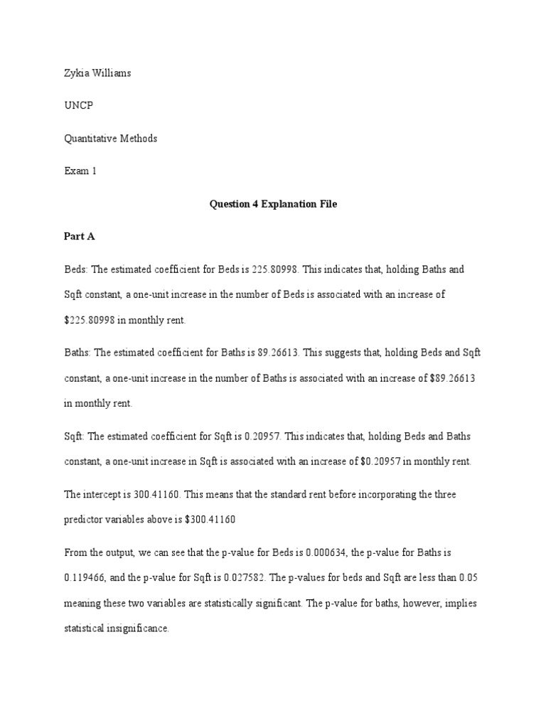Question 4 Explanation File | PDF | P Value | Estimation Theory