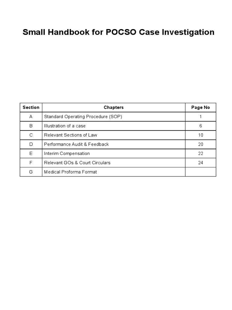 Pocso Handbook Combined Pdf Assault Sexual Assault