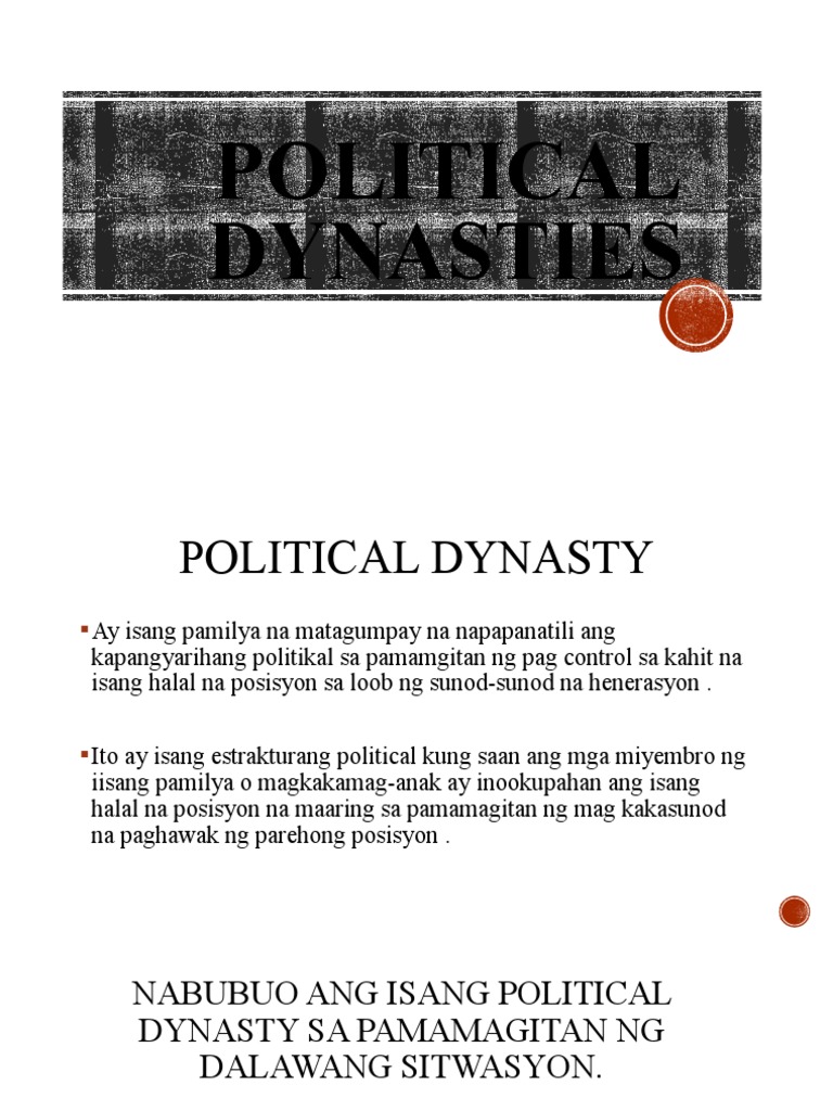 Political Dynasties | PDF