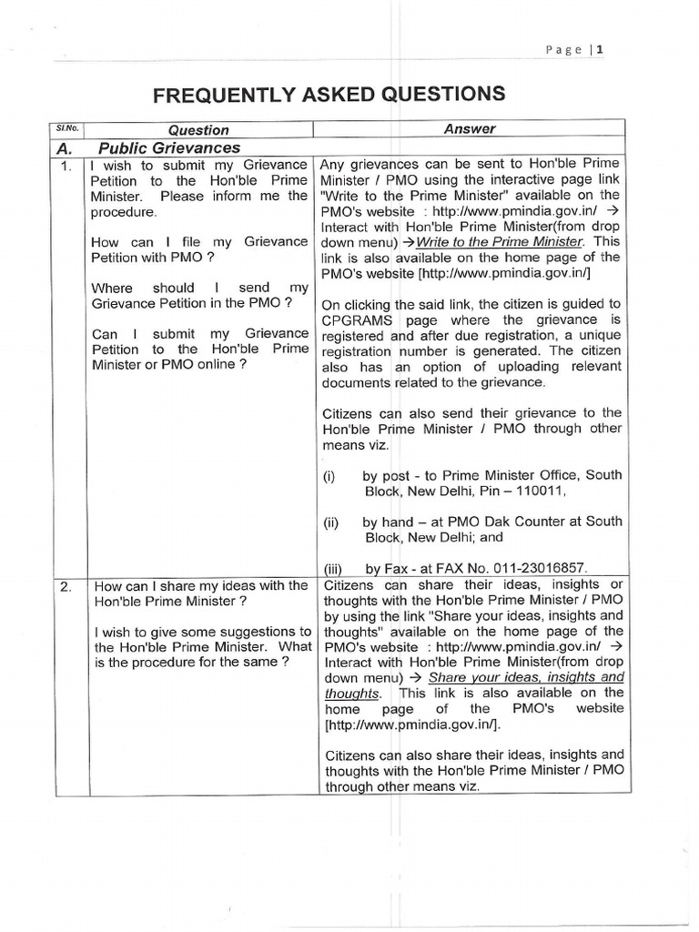 Grievance FAQs | PDF