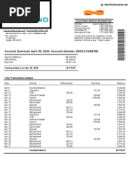 CFSB Bank Statement US | PDF | Transaction Account | Overdraft