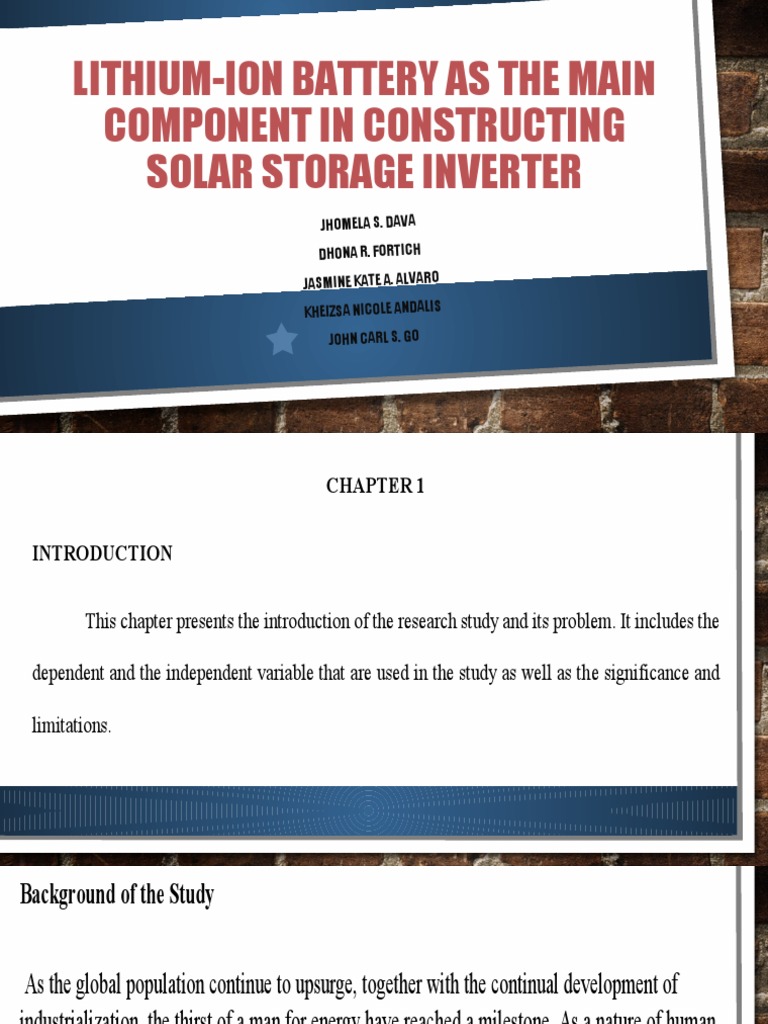 Lithium Ion Battery As The Main Component in Constructing | PDF ...