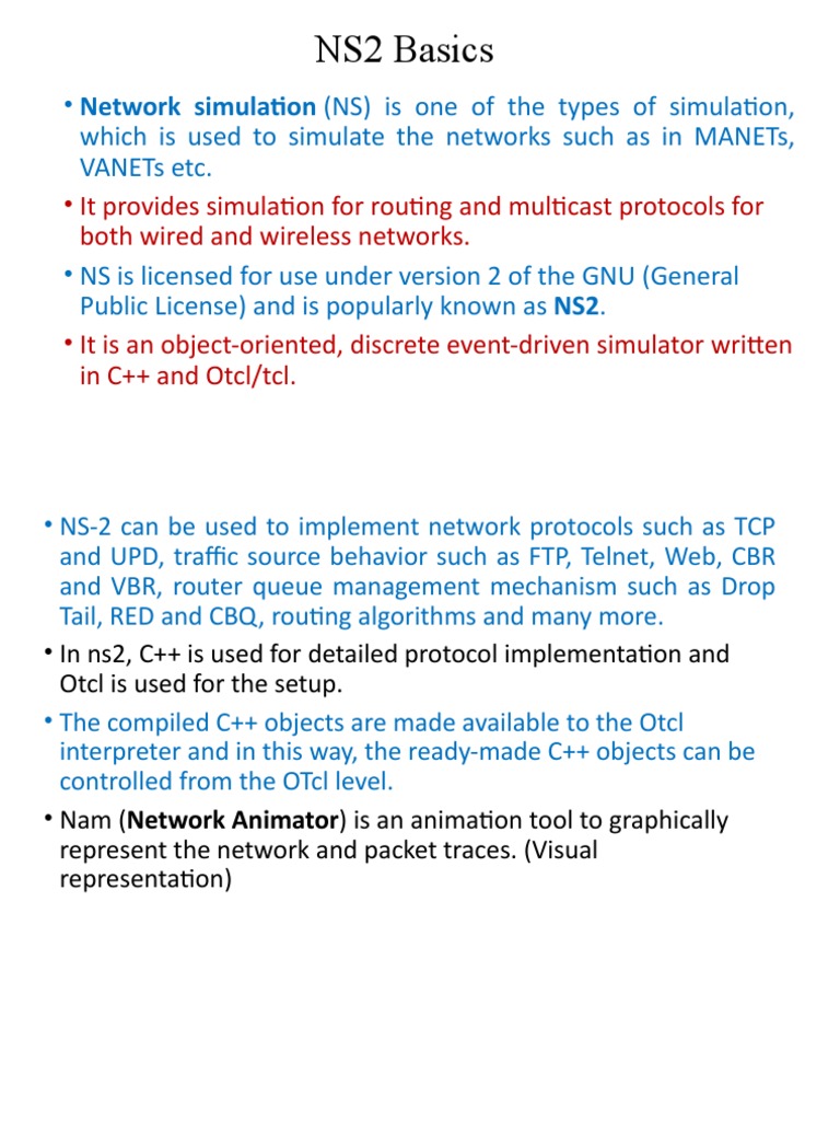 NS2 Basics | PDF | Computer Network | Software Engineering