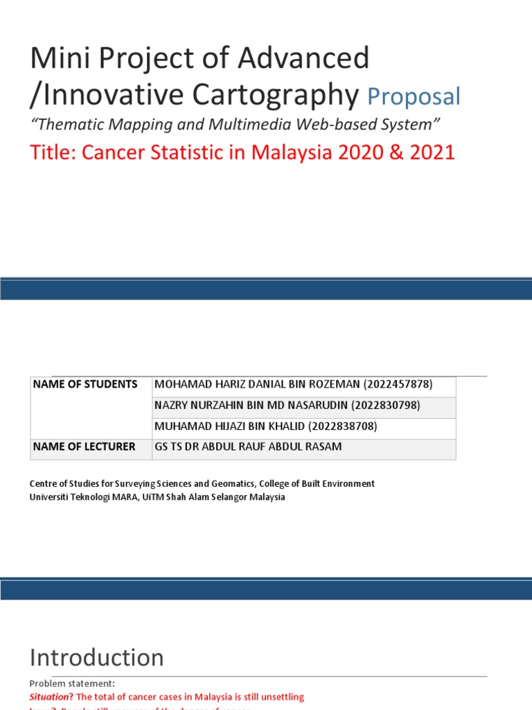 Project Proposal - Slide - Innovative Carto Project - 2022 Nazibob | PDF